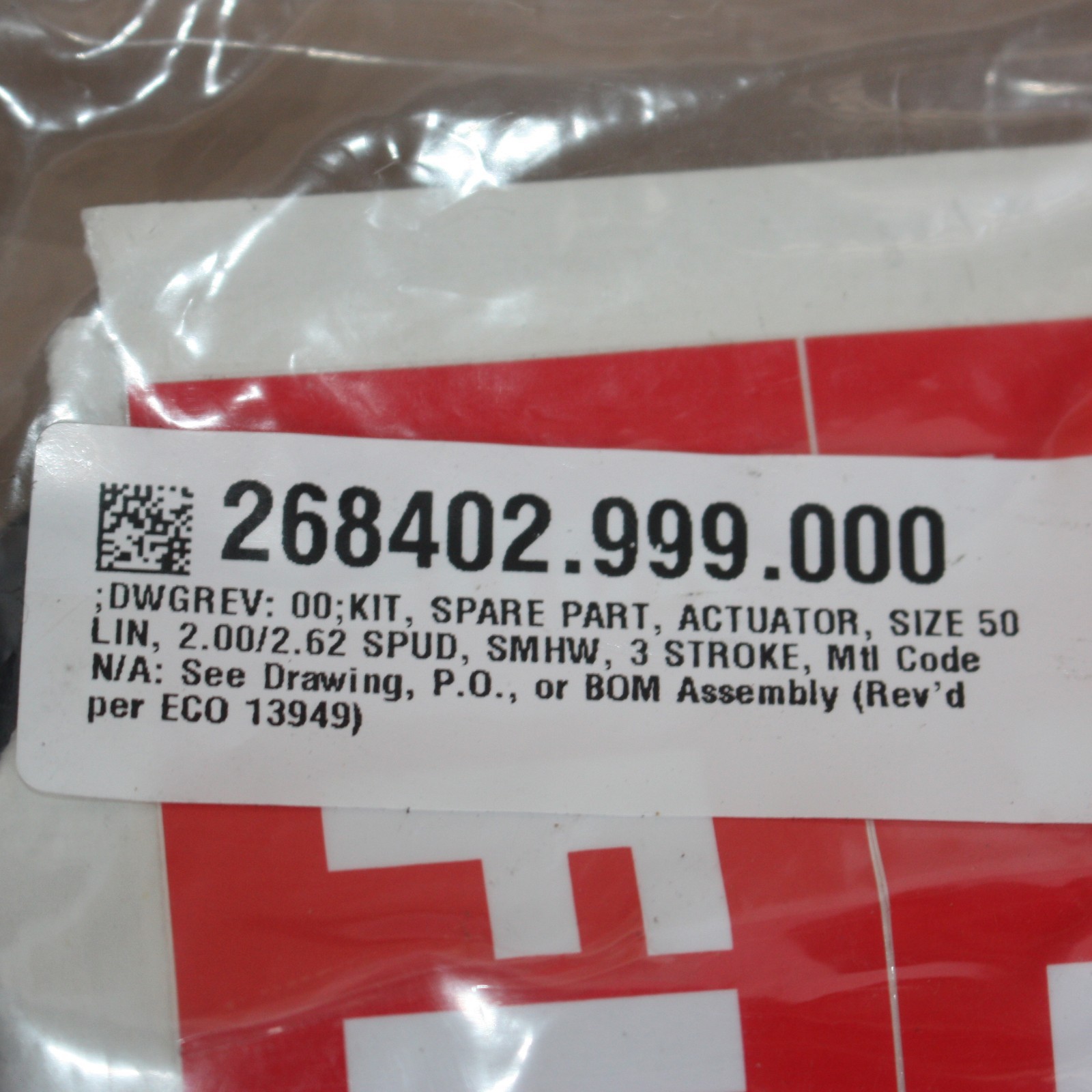 Spares kit - FLOWSERVE VALTEK Megastream DN150 6" Control globe valve ...