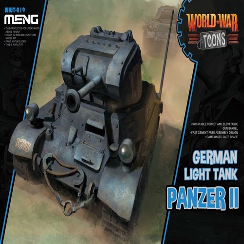 MENG WWT-019 Q version glue-free assembled chariot LIGHT TANK PANZER II ...