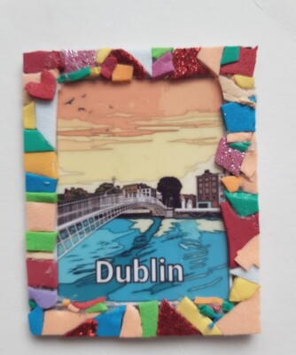 Dublin Souvenir Fridge Magnet handmade ( mosaic ) 7x6 Cm APPROX | eBay UK