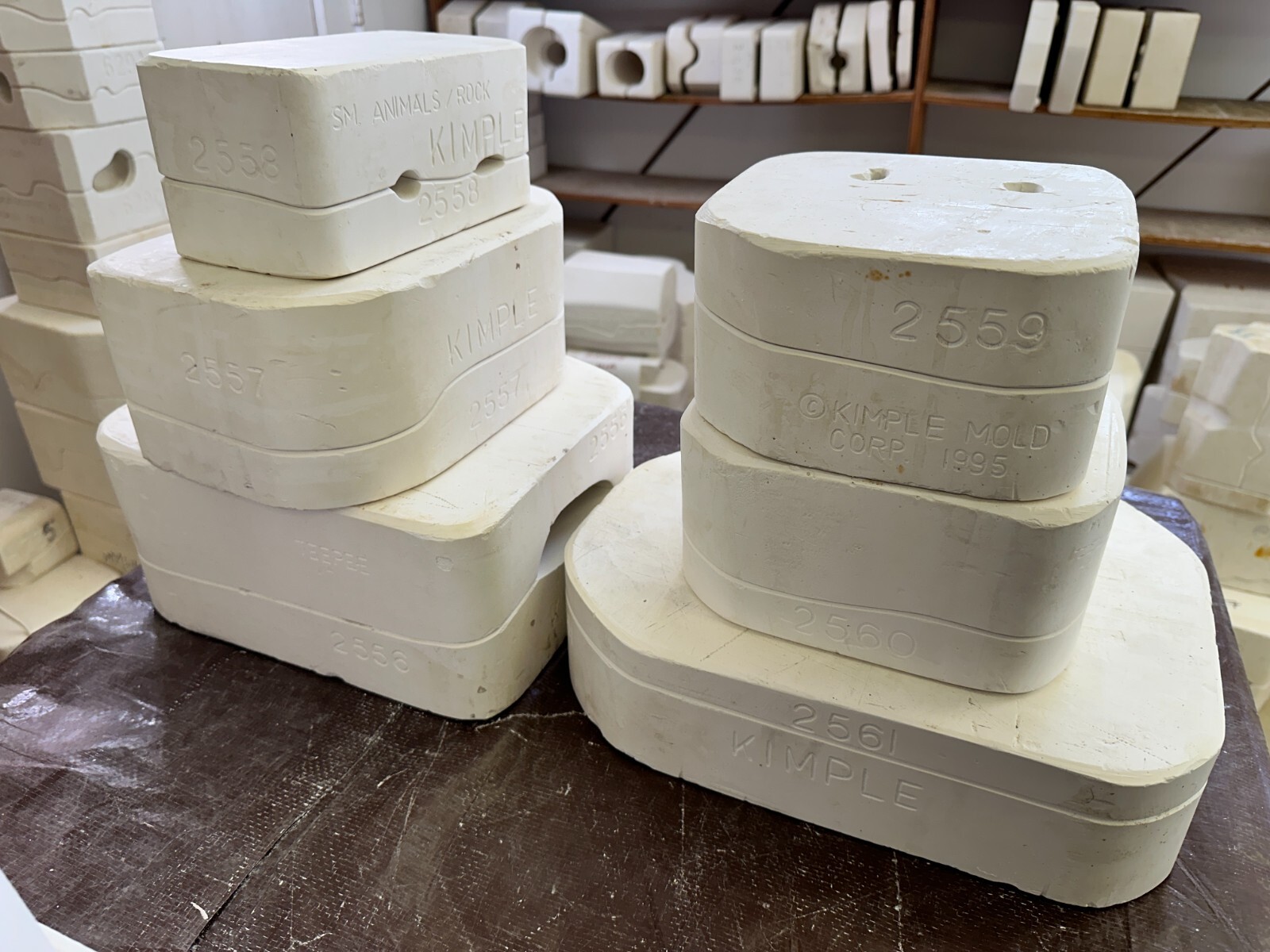 VINTAGE KIMPLE CERAMIC MOLD #2556/2557/2558/2559/2560/2561 INDIAN ...