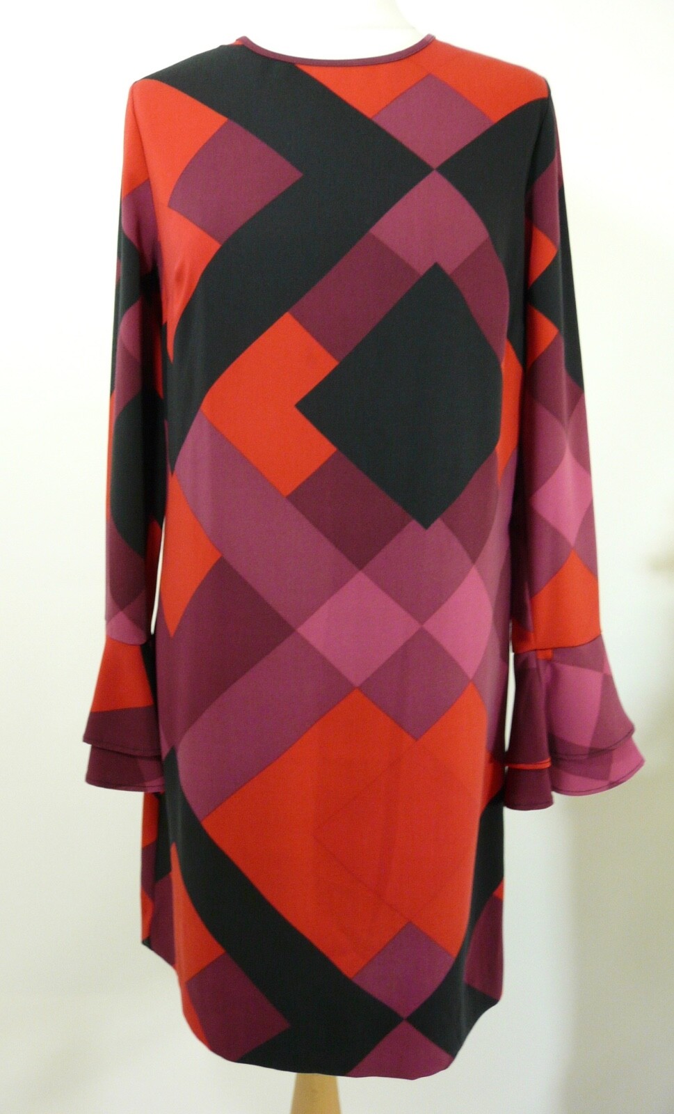 Principles Ben De Lisi Red Black Geometric Shift Dres… - Gem