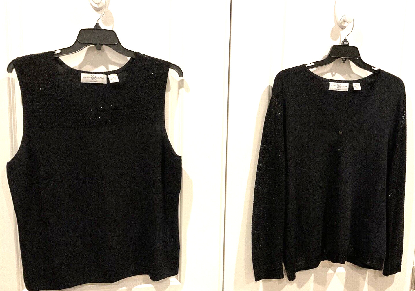 Marisa Christina Plus Size 2X Black Sequined Cardigan… - Gem