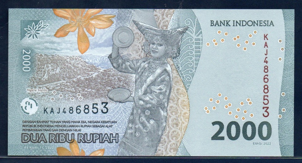 Indonesia UNC Note 2000 Rupiah 2022 P-New (Low Shipping) | eBay