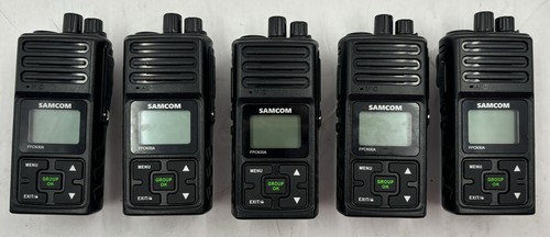 LOT OF 5 SAMCOM FPCN30A UHF HANDHELD PORTABLE TWO-WAY RADIOS W ...