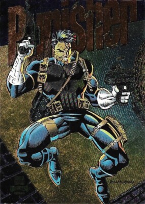 GOLD PUNISHER 1994 Fleer Marvel Power Blast Limited Edition 2 of 9 ...