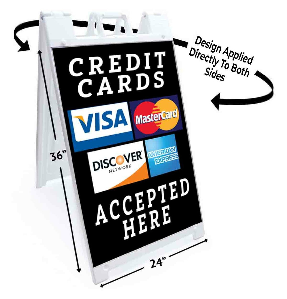 Credit Card Decals Signs
