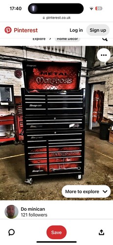 Decals Only ! Snap On Toolbox Roll Cab Chest 40" Stack Graphics Metal ...