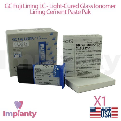 Dental Light-Cured Glass Lining Cement Paste Pak 7g Dentistry Lab ...