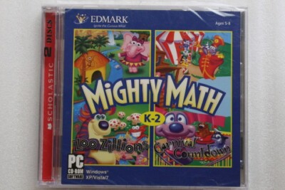 Mighty Math K-2 PC CD-ROM Sealed Educational Edmark Windows XP Vista ...