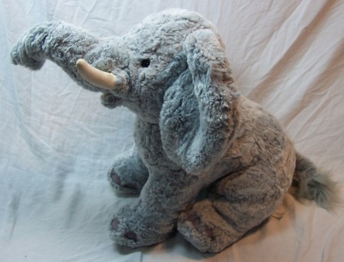 FAO SCHWARZ SOFT CUTE GRAY ELEPHANT 17" Plush STUFFED ANIMAL Toy | eBay ...