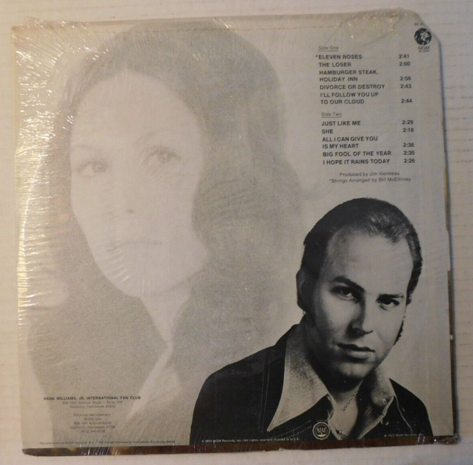 SEALED 1972 LP Hank Williams Jr. "Eleven Roses" MGM SE 4843 | eBay