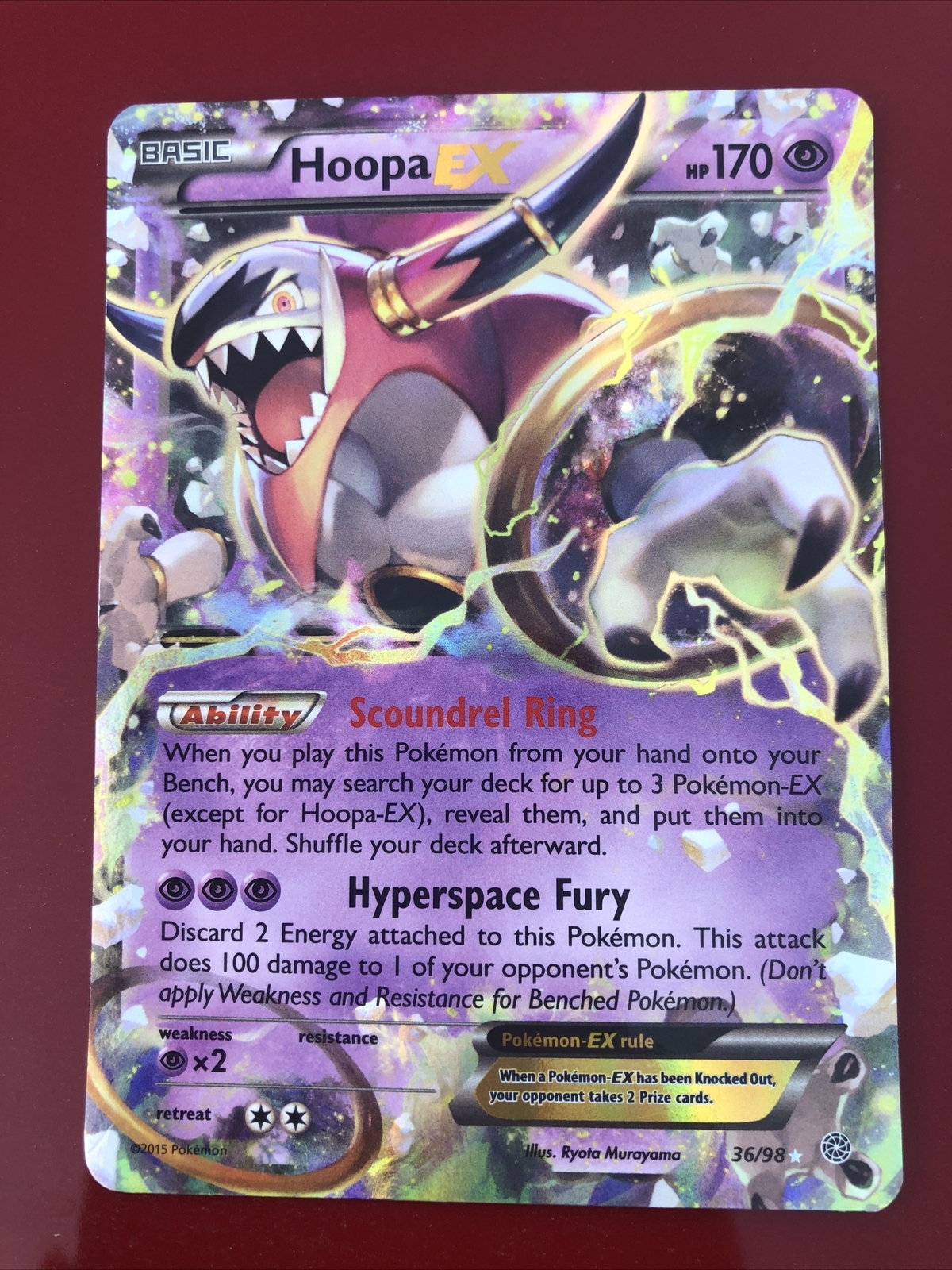 PSA 10 Hoopa EX 2015 36/98 Pokemon Card XY Ancient Origins Ultra Rare ...
