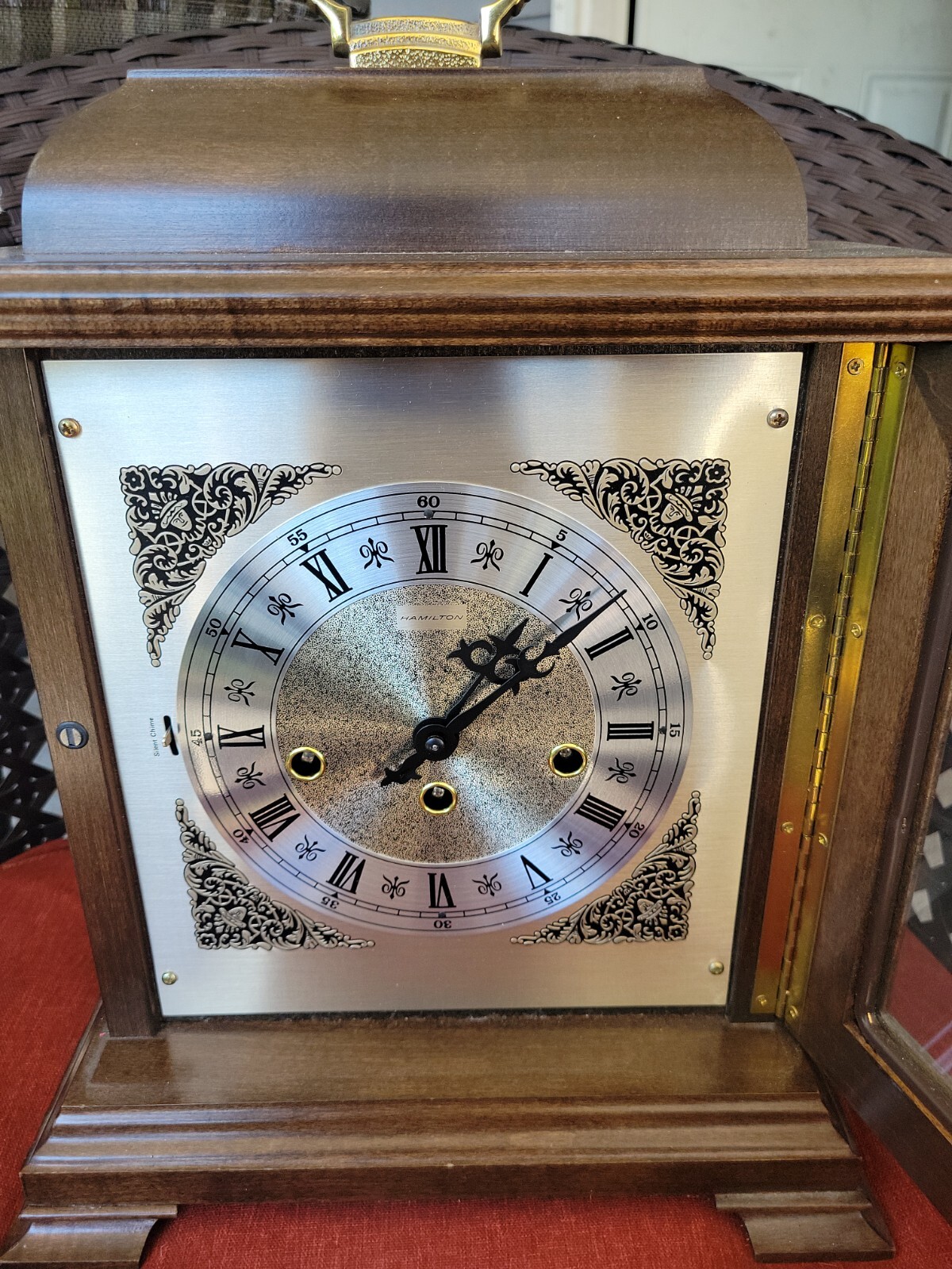Vintage Hamilton Chiming Mantle Clock Made in W. Germany 2 Jewels 340 ...