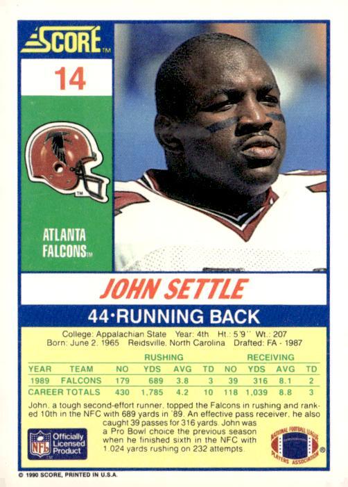 1990 Score #14 John Settle | eBay