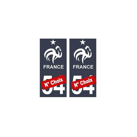 FFF Coq France foot numéro choix autocollant plaque droits | eBay