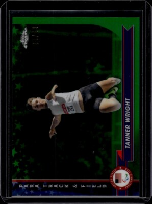 2024 Topps Chrome U.S. Olympics Green Refractor Tanner Wright #/99 | eBay