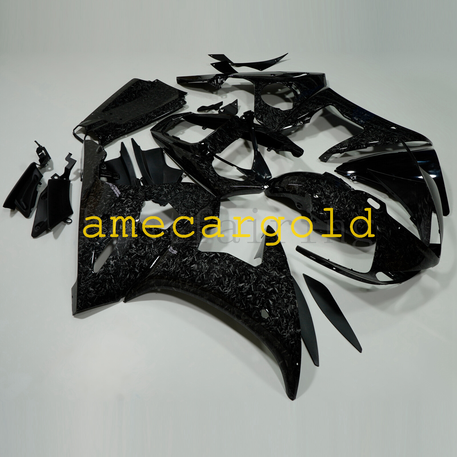 For Yamaha YZF R6 2003-2004 / R6S 2006-09 Forged Carbon Fiber Black ...