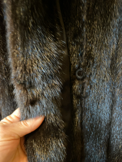 Dark Ranch Mink Coat, Glazed, Dolly P, Petite Mink, Full Length, Mob ...