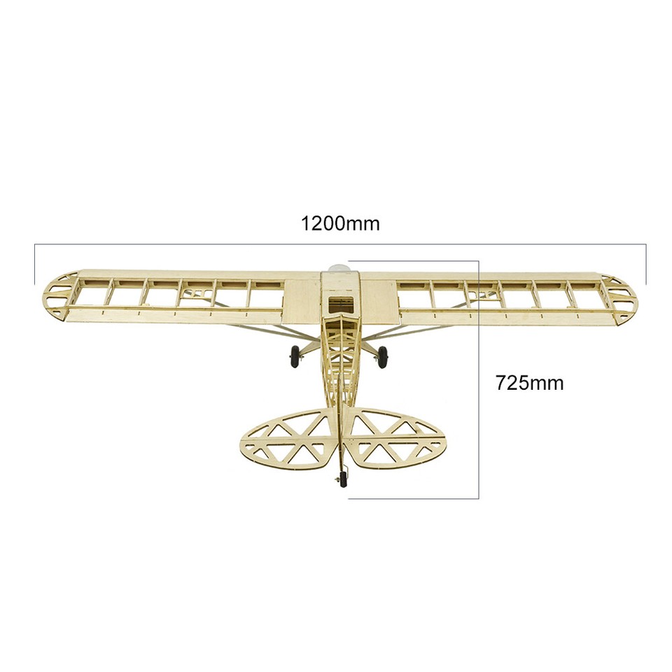 S2301 Balsa Wood J3 CUB Airplane 1200mm Unassembled KIT DIY Flying ...