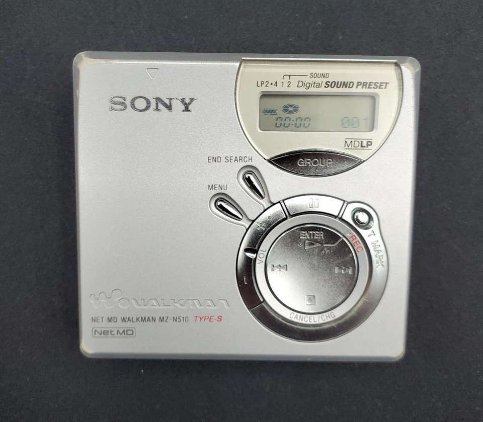 SONY NET MD WALKMAN MZ-N510 TYPE-S MINIDISC PLAYER/RECORDER W/CASE | eBay