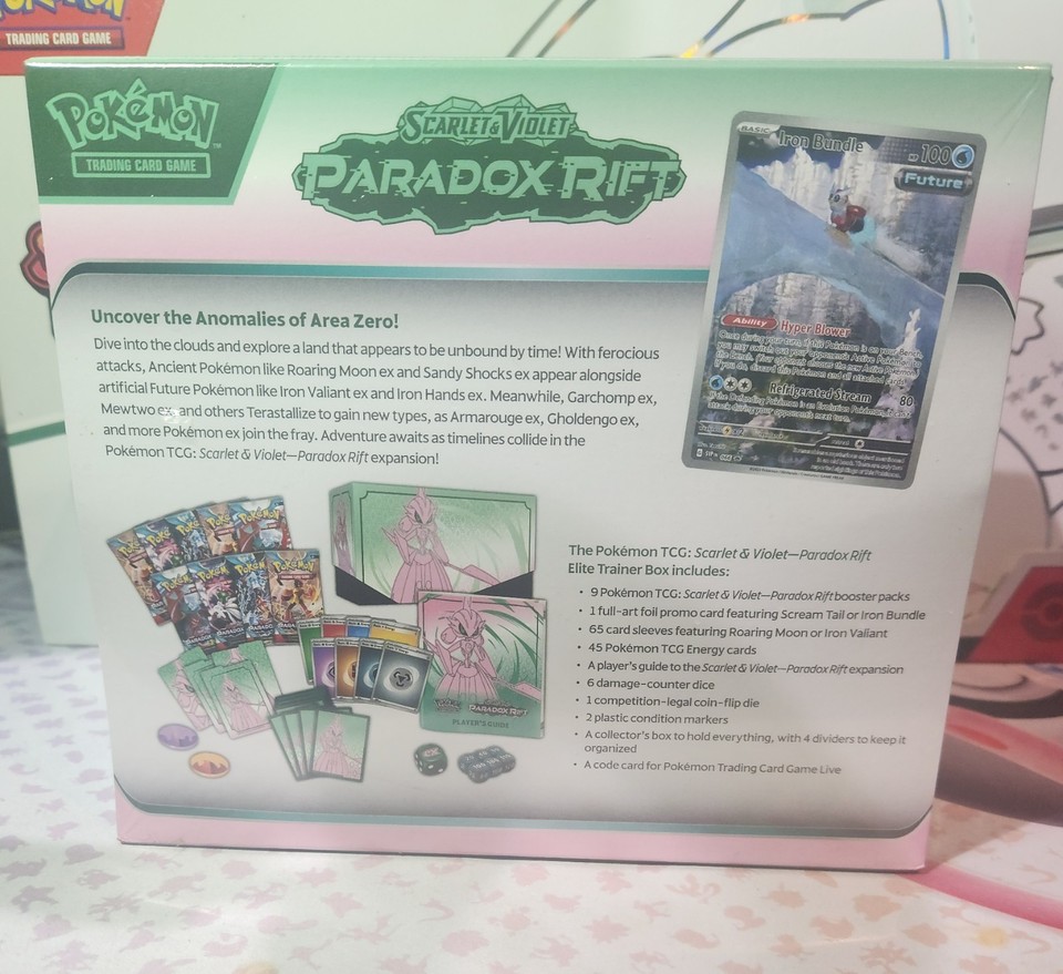 Paradox Rift Pokemon Elite Trainer Box ETB Iron Valiant New And Sealed ...