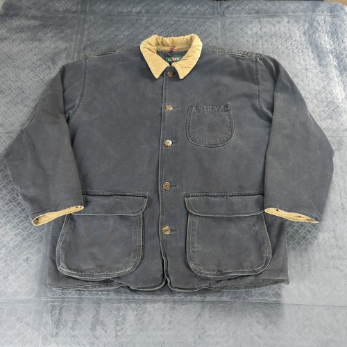 J Crew Oarsman Chore Jacket Pockets Button Long Sleeve Black Men Medium ...