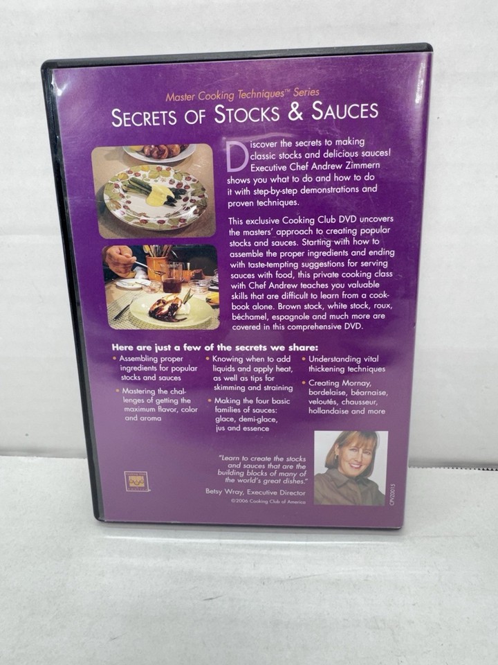 Andrew Zimmern Master Cooking Techniques Secrets Stocks & Sauces DVD ...
