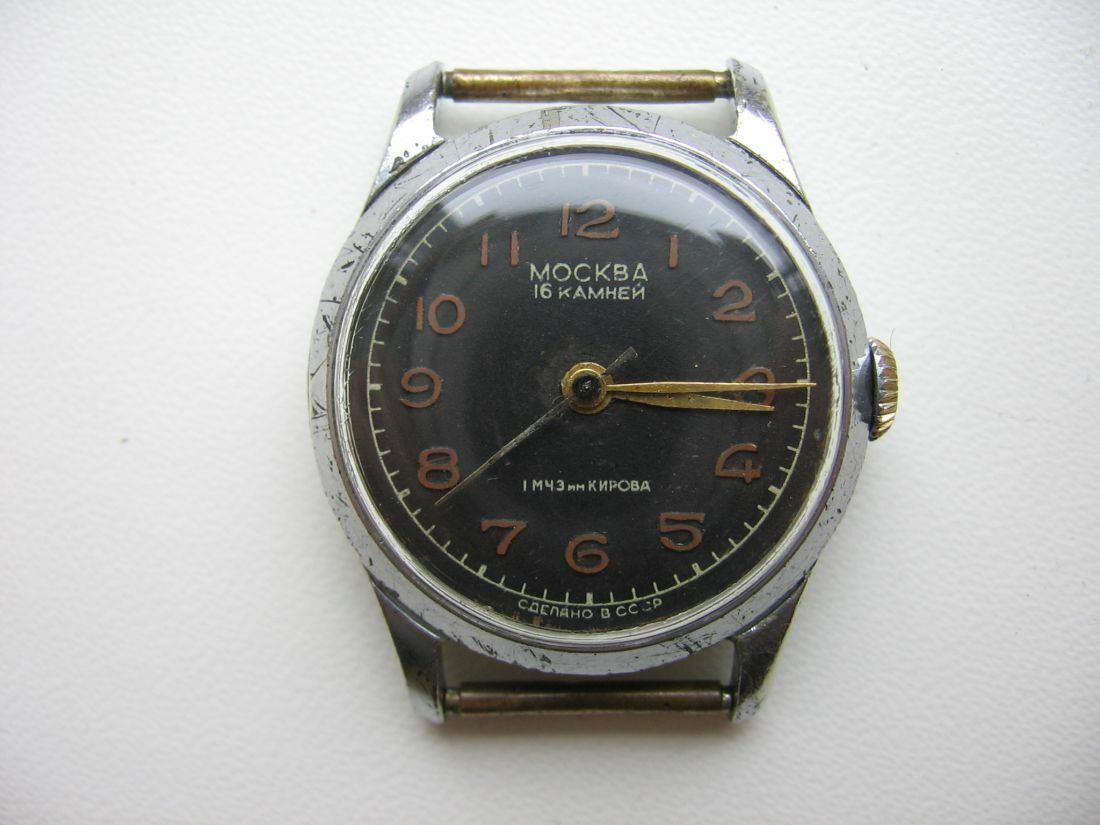 Rare old vintage Soviet mechanical steel watch MOSCOW… - Gem