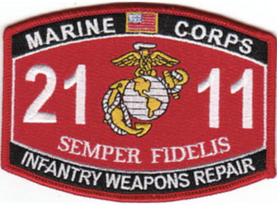 4.5" MARINE CORPS MOS 2111 INFANTRY WEAPONS REPAIR EGA EMBROIDERED ...