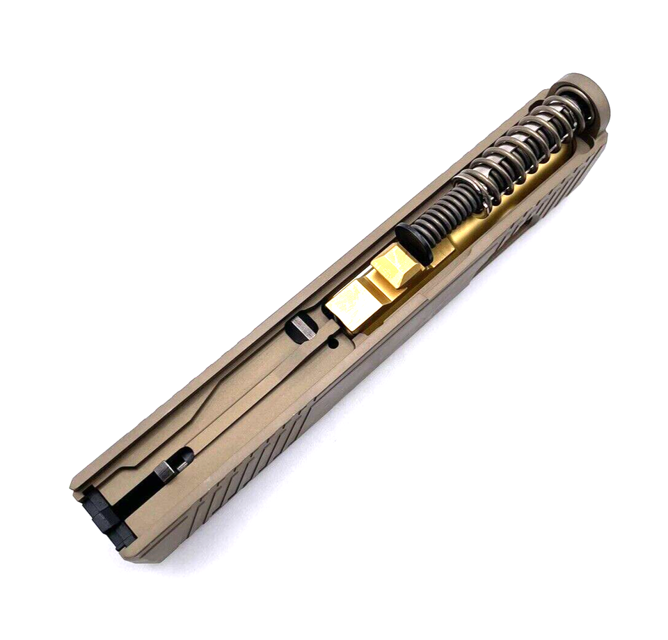 High Table Arms Glock 43 Complete FDE Slide Micro RMSC Optic Cut Gold ...