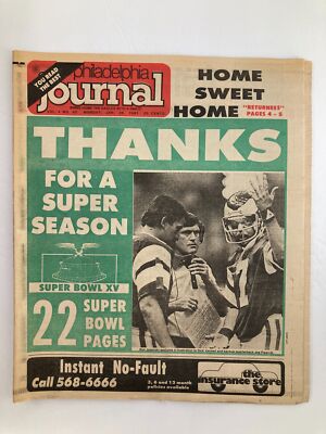 Philadelphia Journal Tabloid January 26 1981 NFL Ron Jaworski & Dick ...