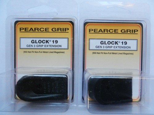 PEARCE GRIP GLOCK G19, G17 Grip Pinky Extension; 2 Pack; PG-19 ...