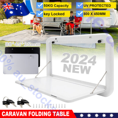 Folding Caravan Table Picnic Desk Camp Camping Motorhome RV Locked 800 ...
