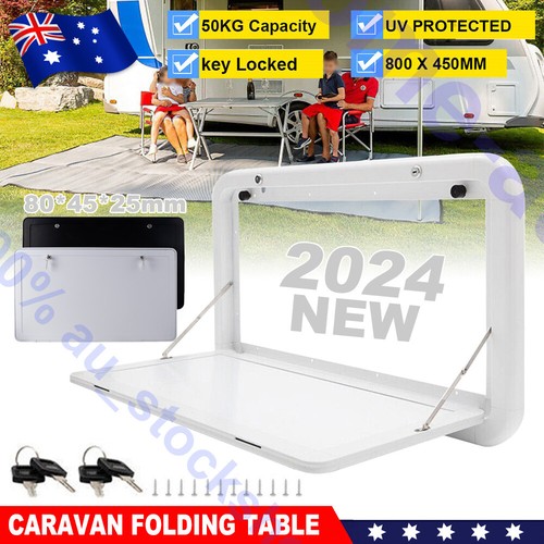 Folding Caravan Table Picnic Desk Camp Camping Motorhome RV Locked 800 ...