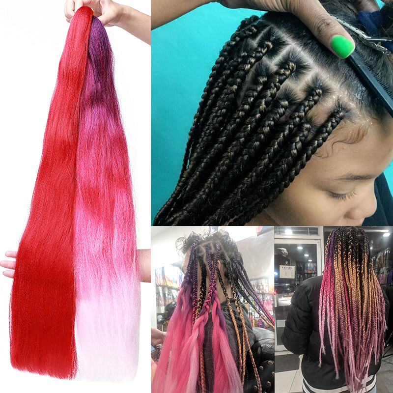 Box Braids Mit Lila Schlankes „Half Up Half Down“ Lookbook