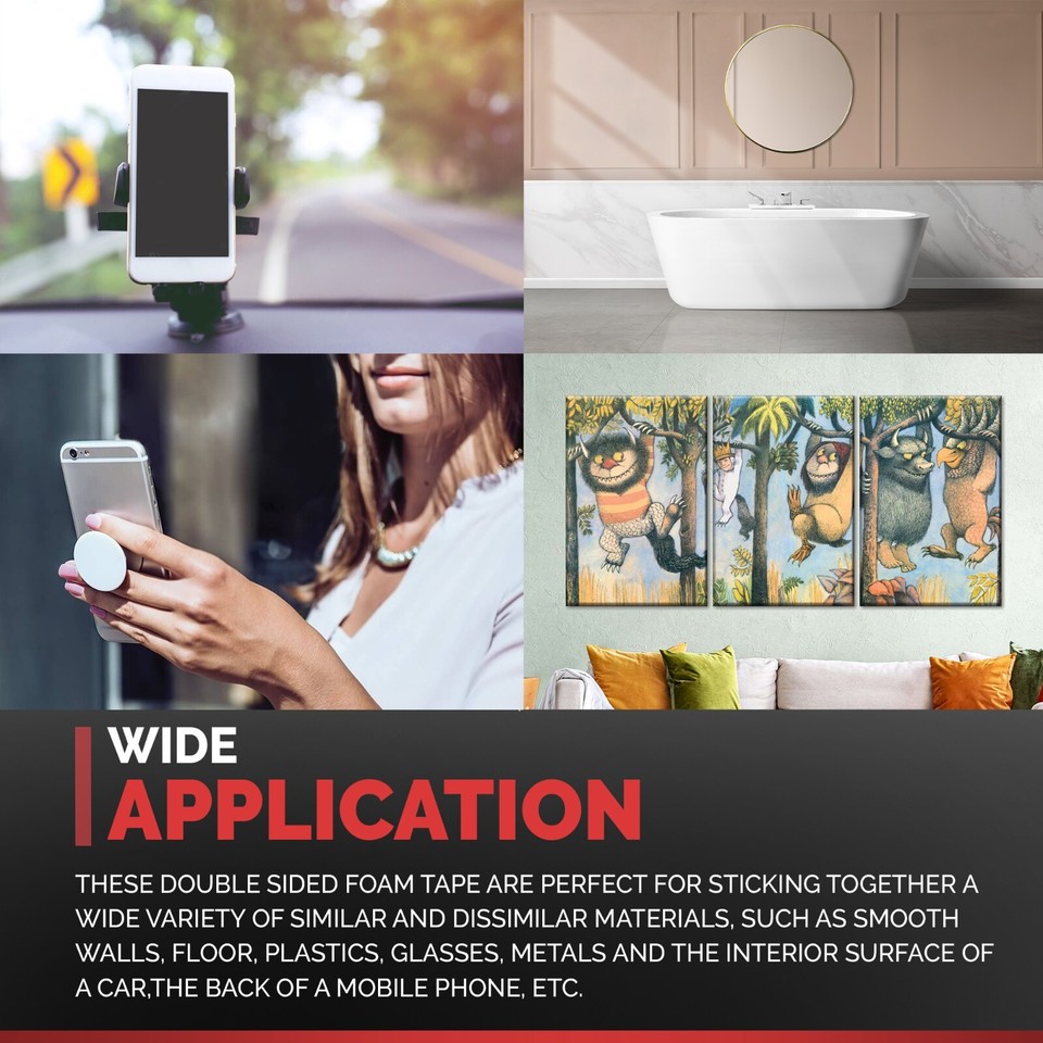 3M Double Sided Sticky Pads Strong VHB Adhesive Tape High Strength ...