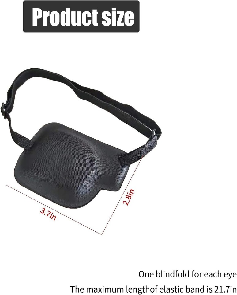 2PCS 3D Eye Patches for Adults Adjustable Eye Patch Medical Concave Eye ...
