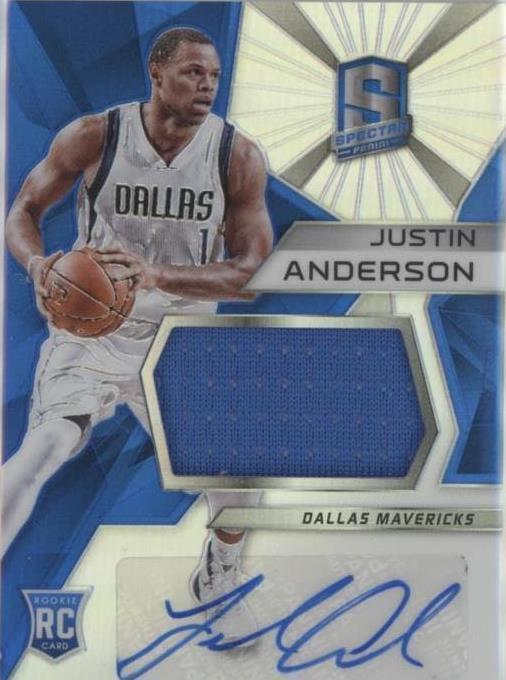 2015-16 Panini Spectra - Rookie Jersey Autograph Prizms Justin Anderson ...
