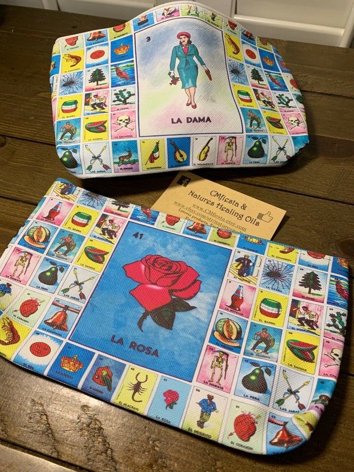 2PC Clutch Wallet Loteria Bag, Zipper Bag NEW, Mexican Bingo Game ...