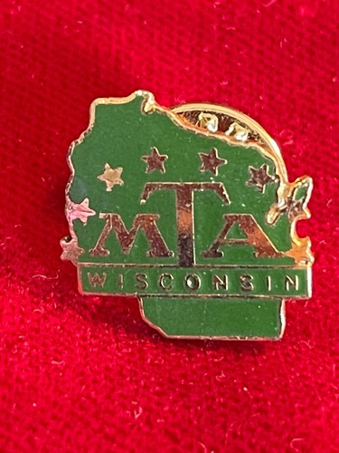 MTA Wisconsin Municipal Treasurers Association State Shape Enamel Pin ...