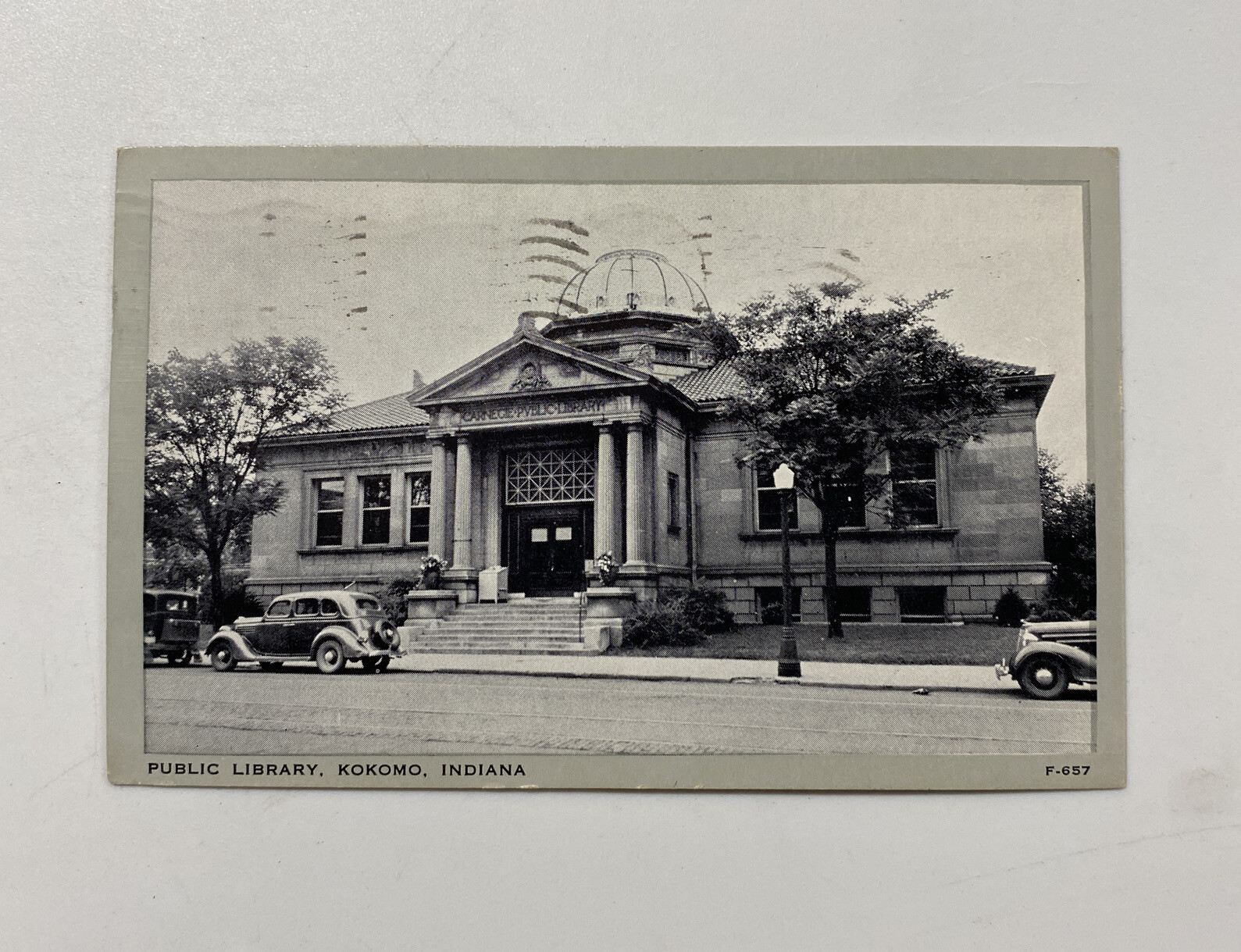 Kokomo IN Public Library Black and White Postcard Posted 1945 | eBay