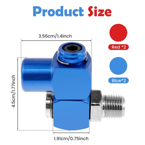 4Pcs Air Hose Connector Air Hose Fitting 1/4inch NPT Rotating Air ...