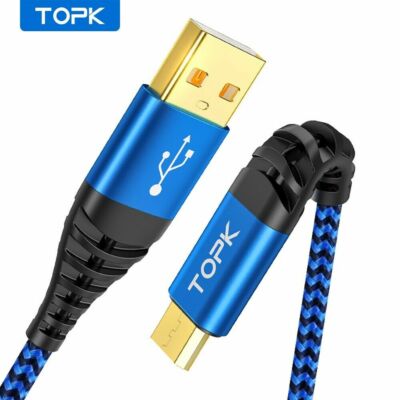 TOPK Premium USB A to Micro USB Fast Charging Cable & Data Transfer ...