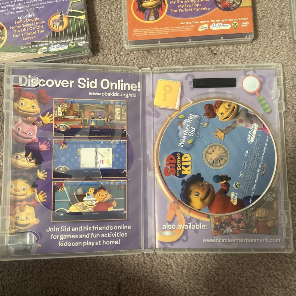 Sid The Science Kid DVDs PBS Kids Lot of 5 Ruler of Thumb, The Bug club ...