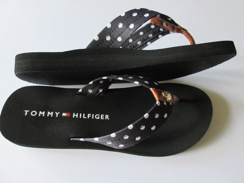 Tommy Hilfiger TWCAPTIO-T Black With Blue & White Fabric Strap Flip ...
