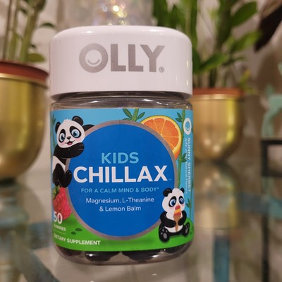 OLLY Kids Chillax Magnesium Gummies Plus L-Theanine Lemon Calm Mind ...