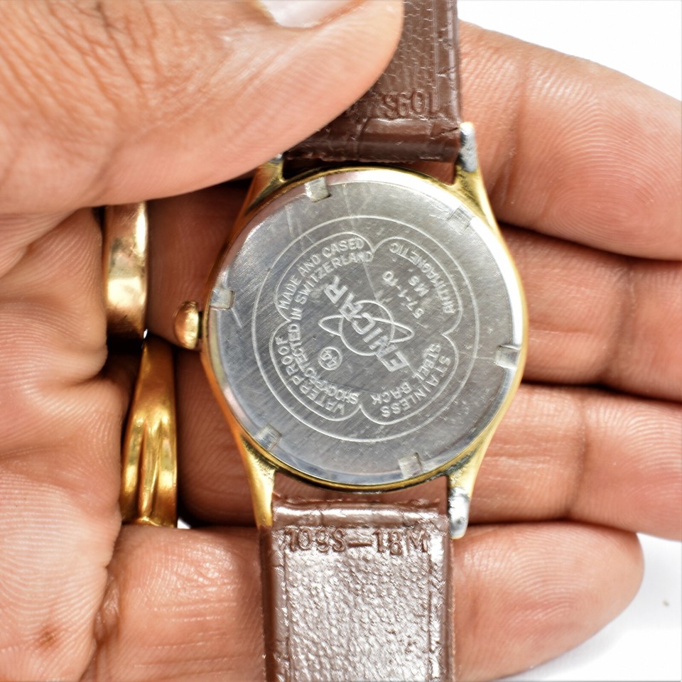 Vintage 1957 Enicar Ultrasonic Gold Plated Water Shock Proof Men Watch ...