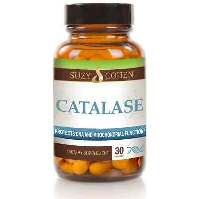 Suzy Cohen Catalase 12,500 Catu (500mg) Supplement Potent Antioxidant ...