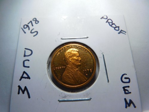 1978 S Proof Lincoln Cent/Penny-Bright Red Uncirculated Proof Condition ...