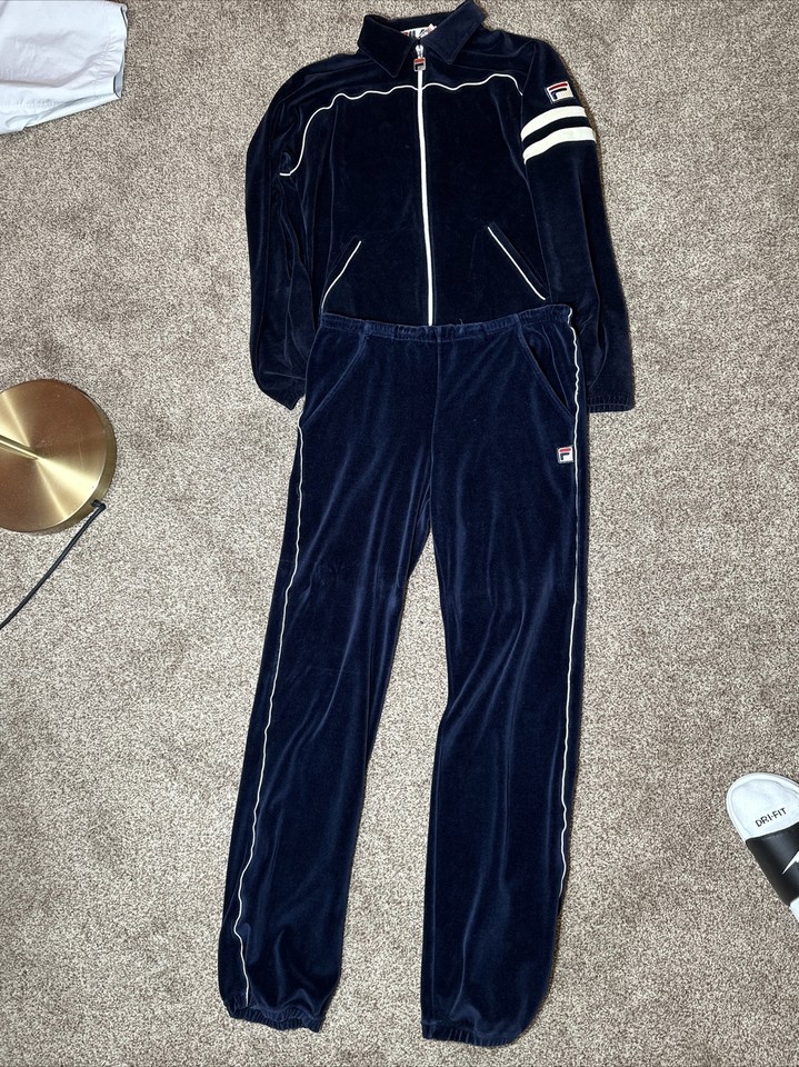 Vintage Fila Tracksuit Matching Jacket +Pants SET Made In Italy RARE ...